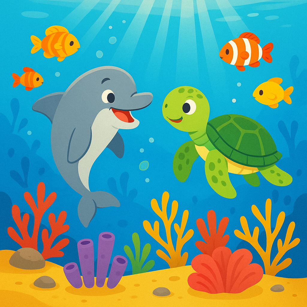 Ocean Discovery with Dolphin and Turtle - Interactive Kids Story